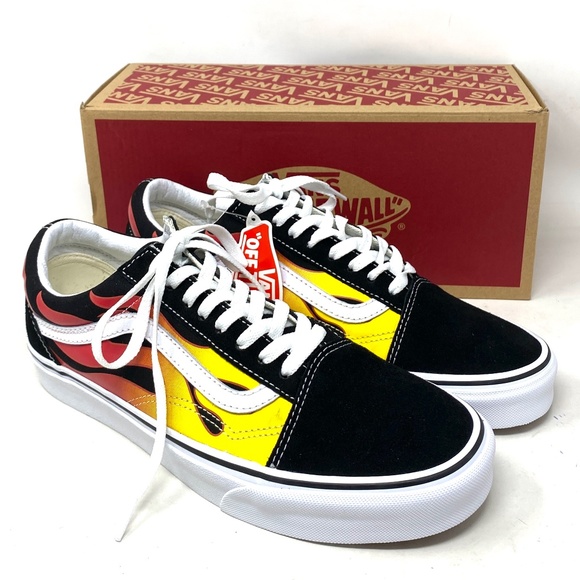 Vans | Shoes | Vans Old Skool Flame Sneakers Low Top Mens Size Shoes ...